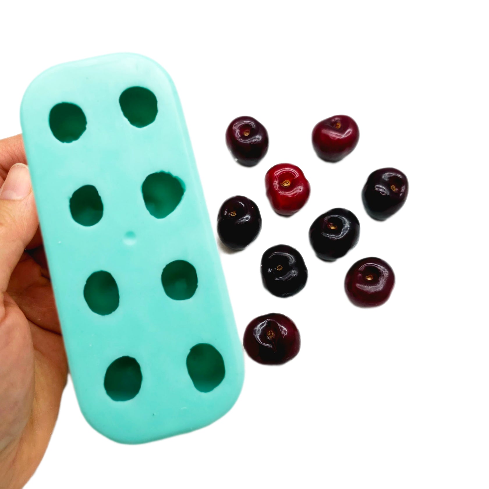 Cherry mold, cherries silicone mold, realistic cherry mold, candle emb ...