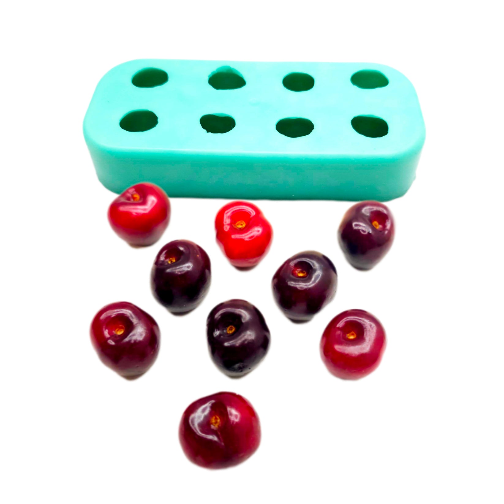 Cherry mold, cherries silicone mold, realistic cherry mold, candle emb ...