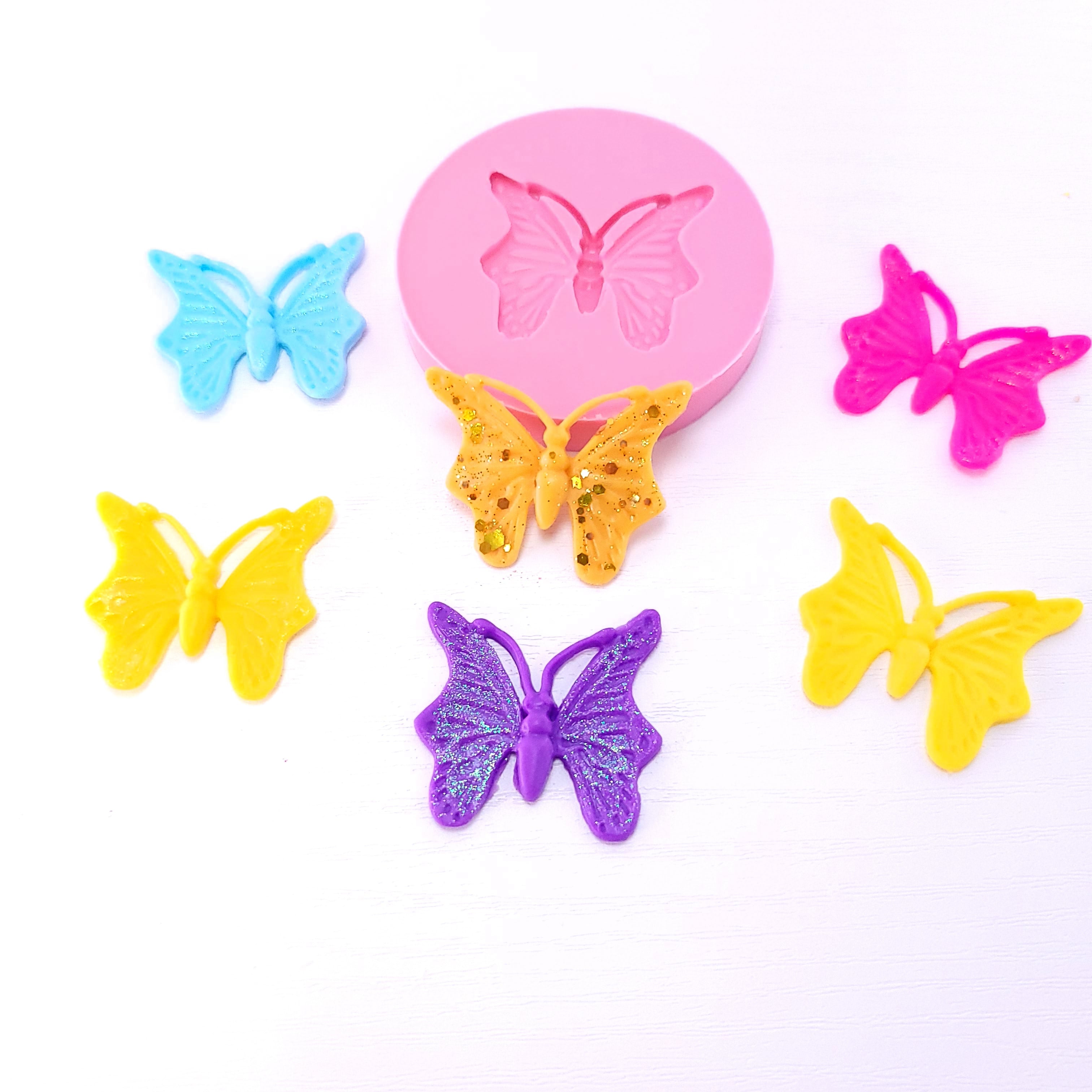 Butterfly Silicone Mold Miniatures for Resin Clay Fondant Jewelry Craf ...